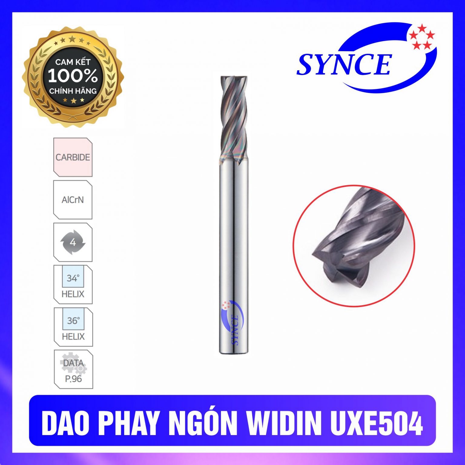 Mũi Taro Hợp Kim WPCM Rãnh Xoắn M3-M12 - WIDIN