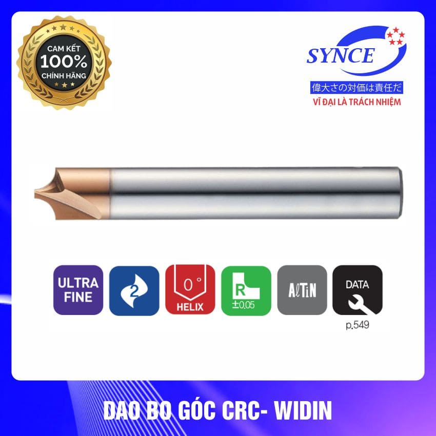 Dao phay CRC Bo Góc R Solide Carbide - Widin